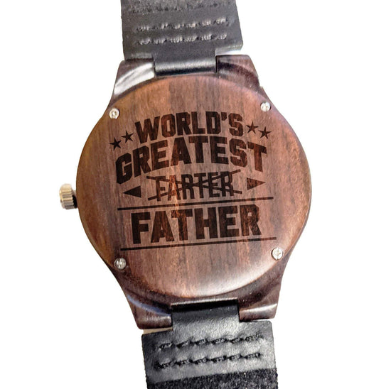 Personalized Dad Wooden Watches "World's Greatest Father" – Dusty Saw