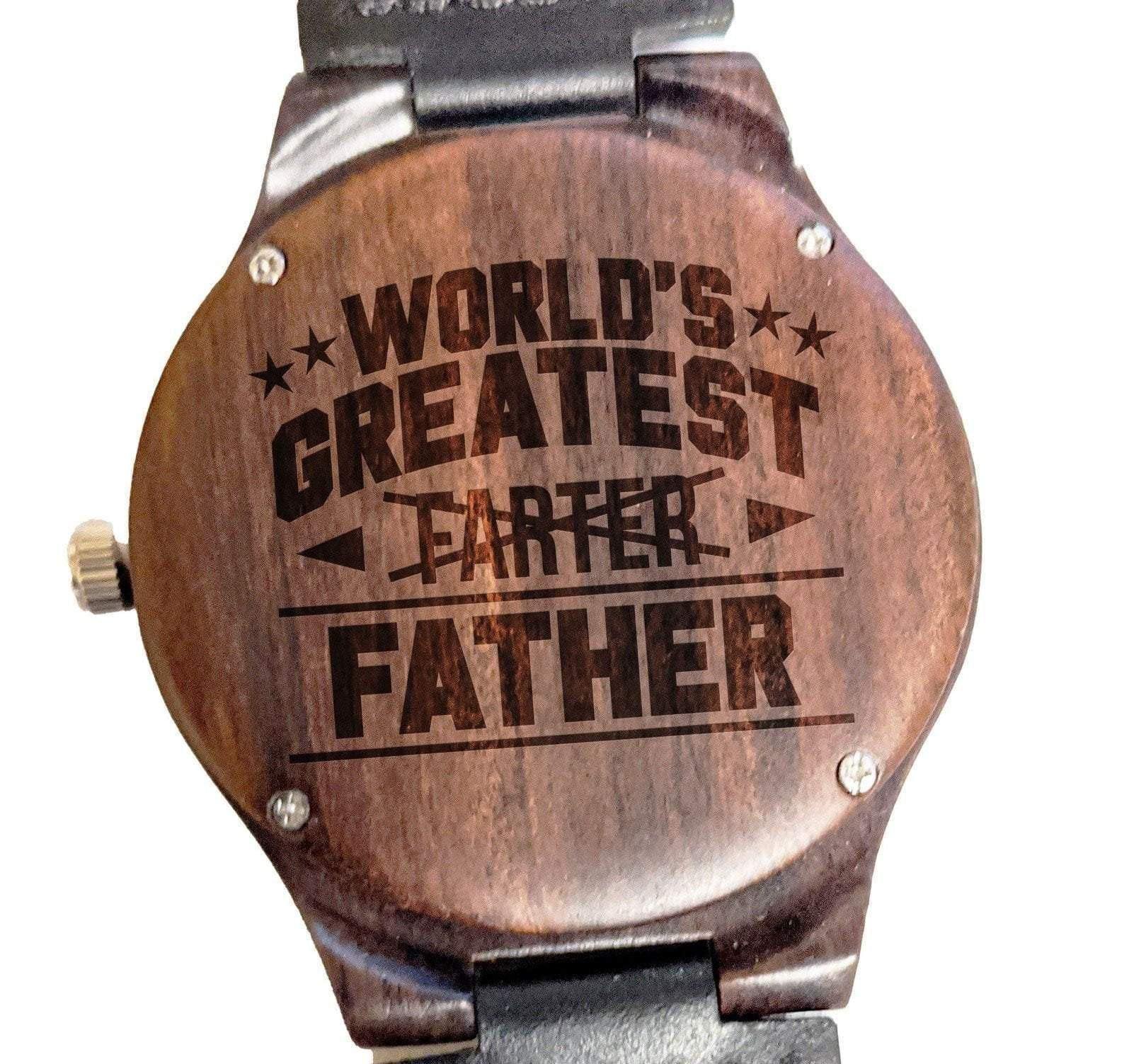 Personalized Dad Wooden Watches "World's Greatest Father" – Dusty Saw