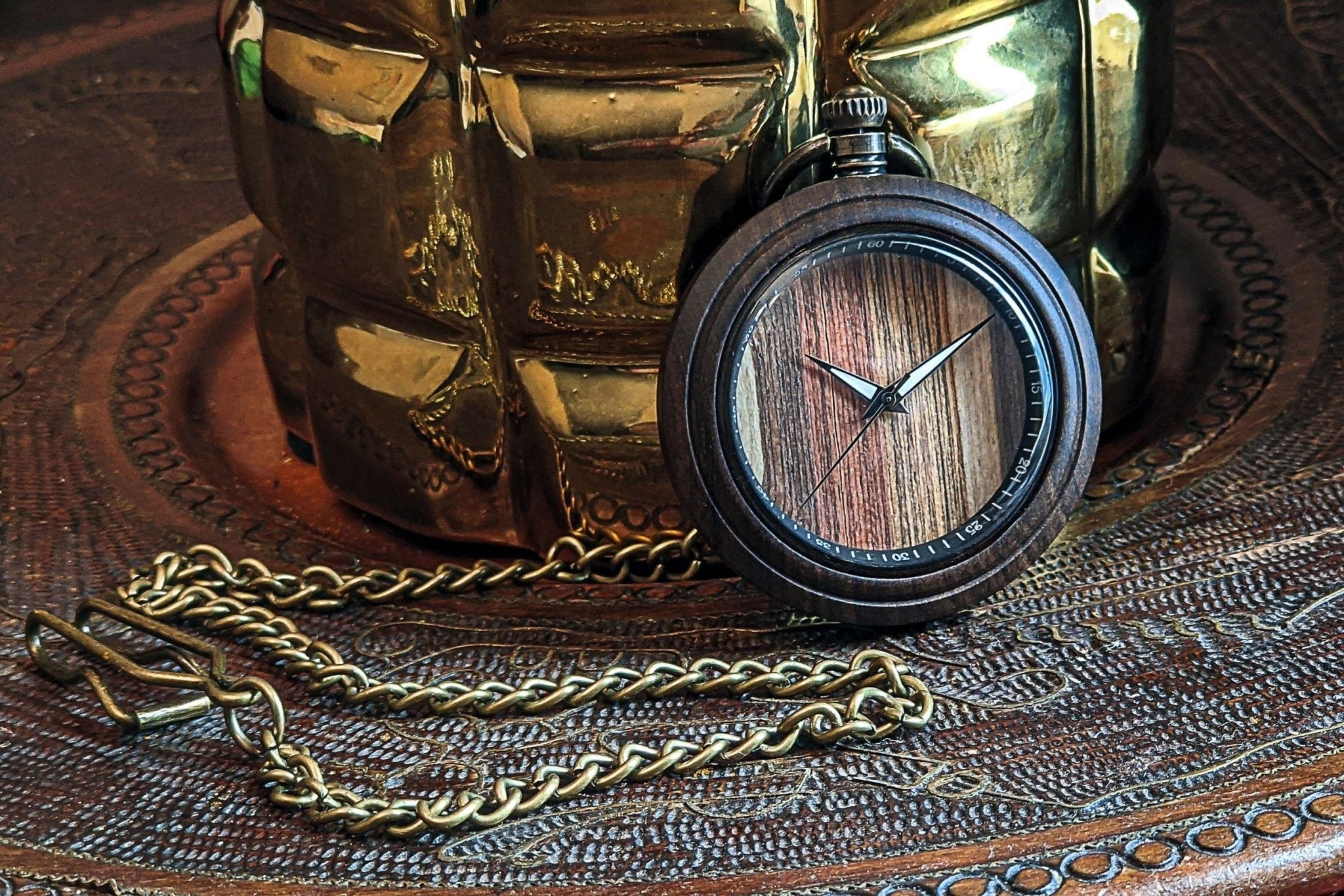 Wooden Pocket Watch Black 48mm - Valor – Dusty Saw
